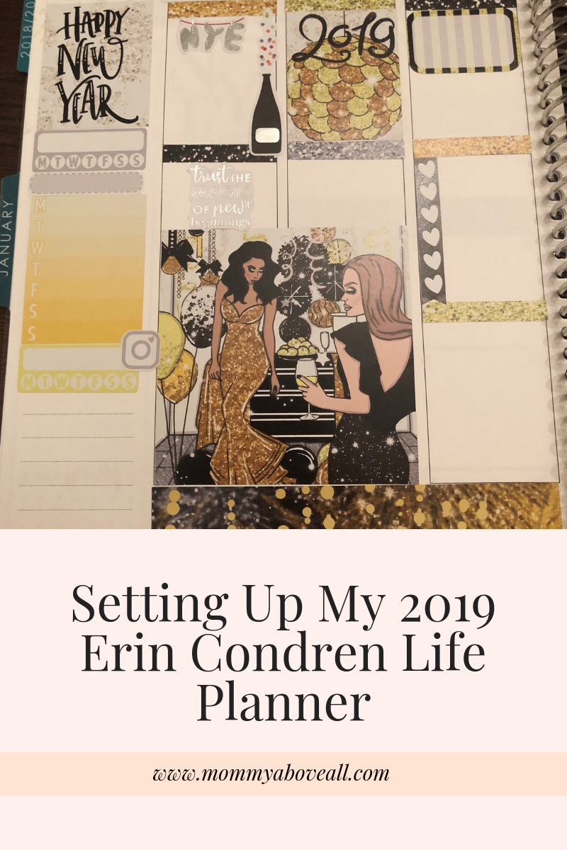 Setting Up My 2019 Erin Condren Life Planner - Mommy Above All